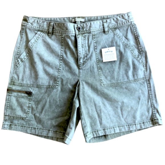 Orvis | Shorts | High Waisted Long Cargo Shorts Orvis Sage Army Green ...
